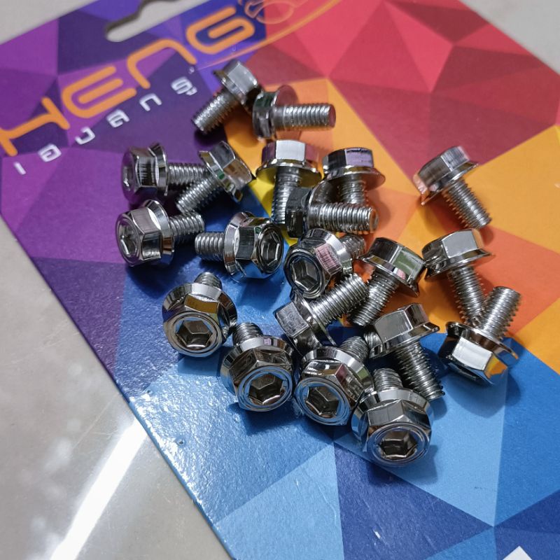 !!️Nut M6x10 Stainless Steel Square Head Goro Number 10 Heng Screw ...
