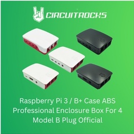 Circuitrocks Raspberry Pi 3 / B+ Case ABS Professional Enclosure Box For 4 Model B Plug Official ...
