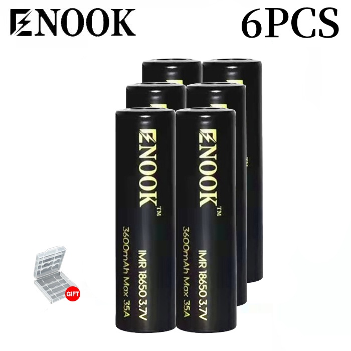 Enook 18650 3600mAh 35A 3.7v Rechargeable battery lithium ion battery ...