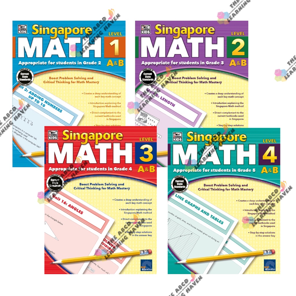 Singapore Math level 1-4 (Ring or Spiral Bind) | Shopee Philippines