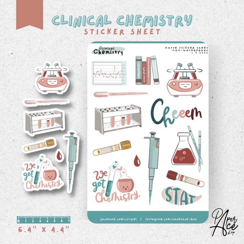 Chemistry, Clinical Chemistry, Medtech Stickers | TS007 | RMT ...