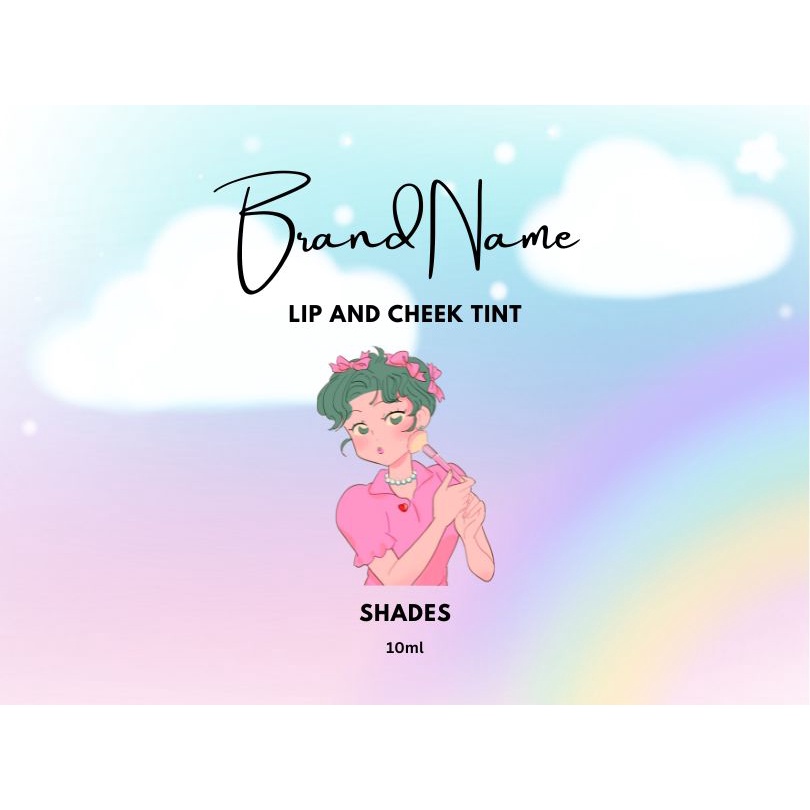 Customized Lip tint Sticker Label girl design (15pcs) | Shopee Philippines