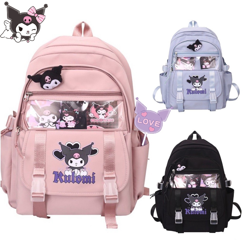 Cartoon Women Backpacks Waterproof Multi-Pocket Nylon School Bag Cute ...