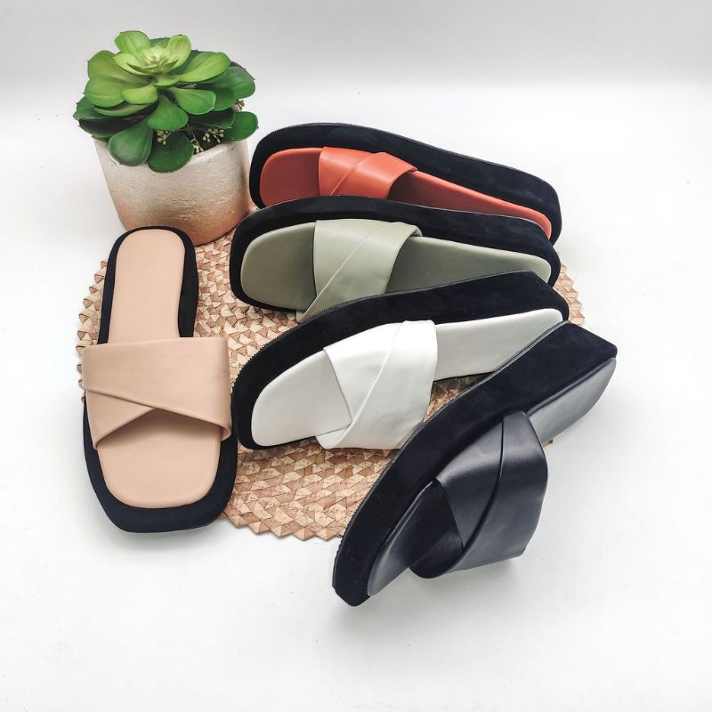 1-Inch Folded Strap Platform Slides (Standard Fit) | Shopee Philippines