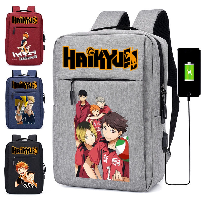 Haikyuu Backpack for Women Student Backpack Travel Bag School Bag ...