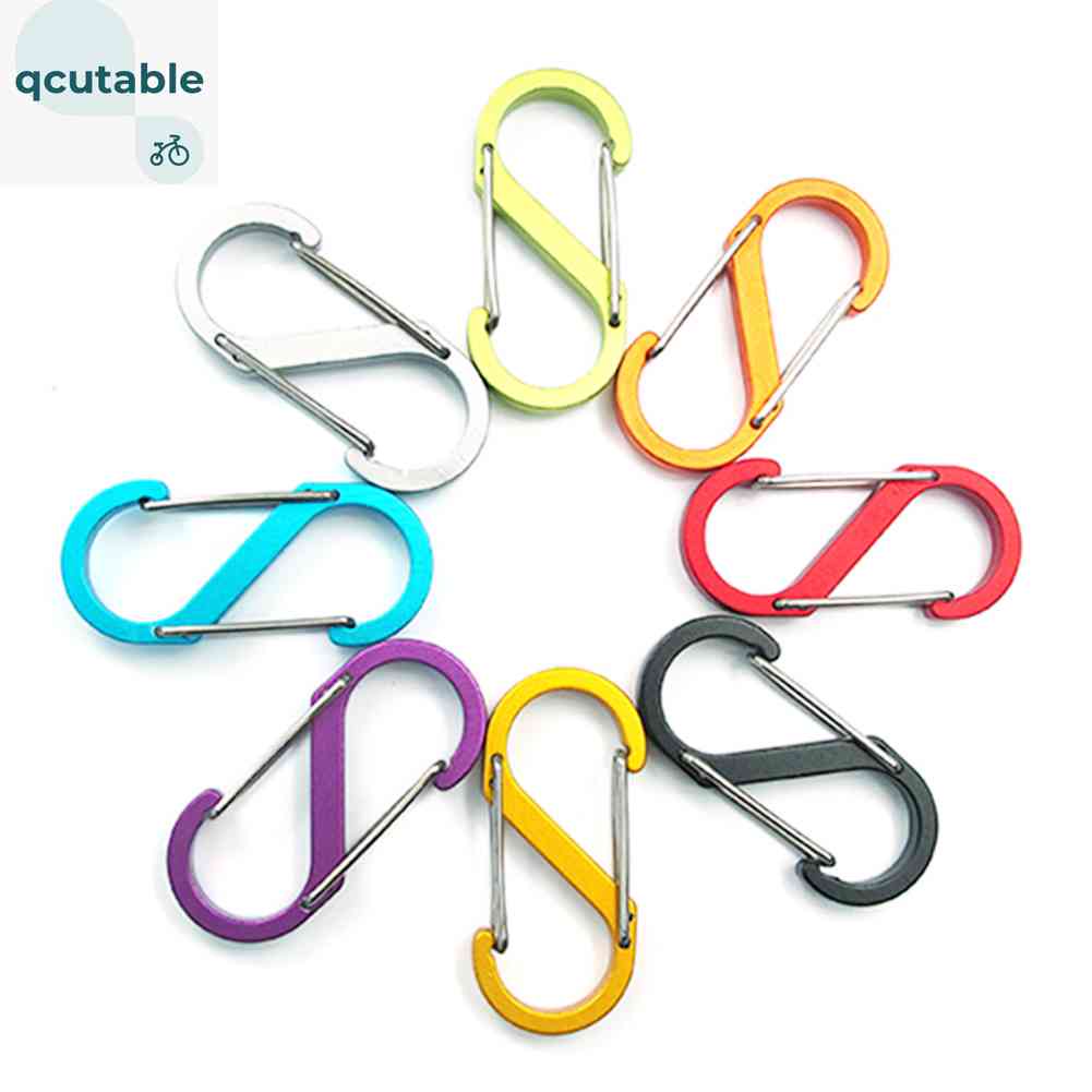 S Shaped Carabiner Small 8 Type Buckle Aluminium Alloy Key Lock Clip ...