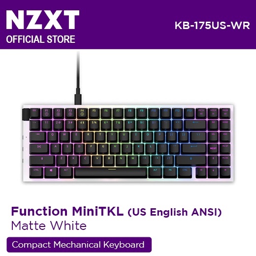 NZXT Function MiniTKL Mechanical Keyboard | Per-key RGB | Compact ...
