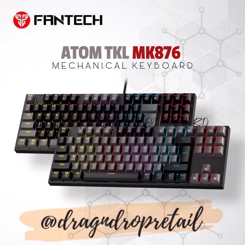 FANTECH ATOM MK876 TKL Mechanical RGB Gaming Keyboard, 87 Keys Compact Mini KB | Shopee Philippines