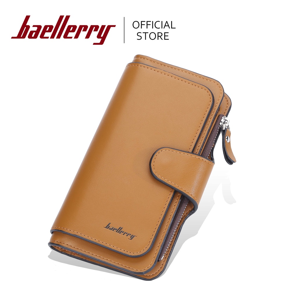 Baellerry 4-Fold Long Wallets 15 Card Holder Classic Female Purse ...