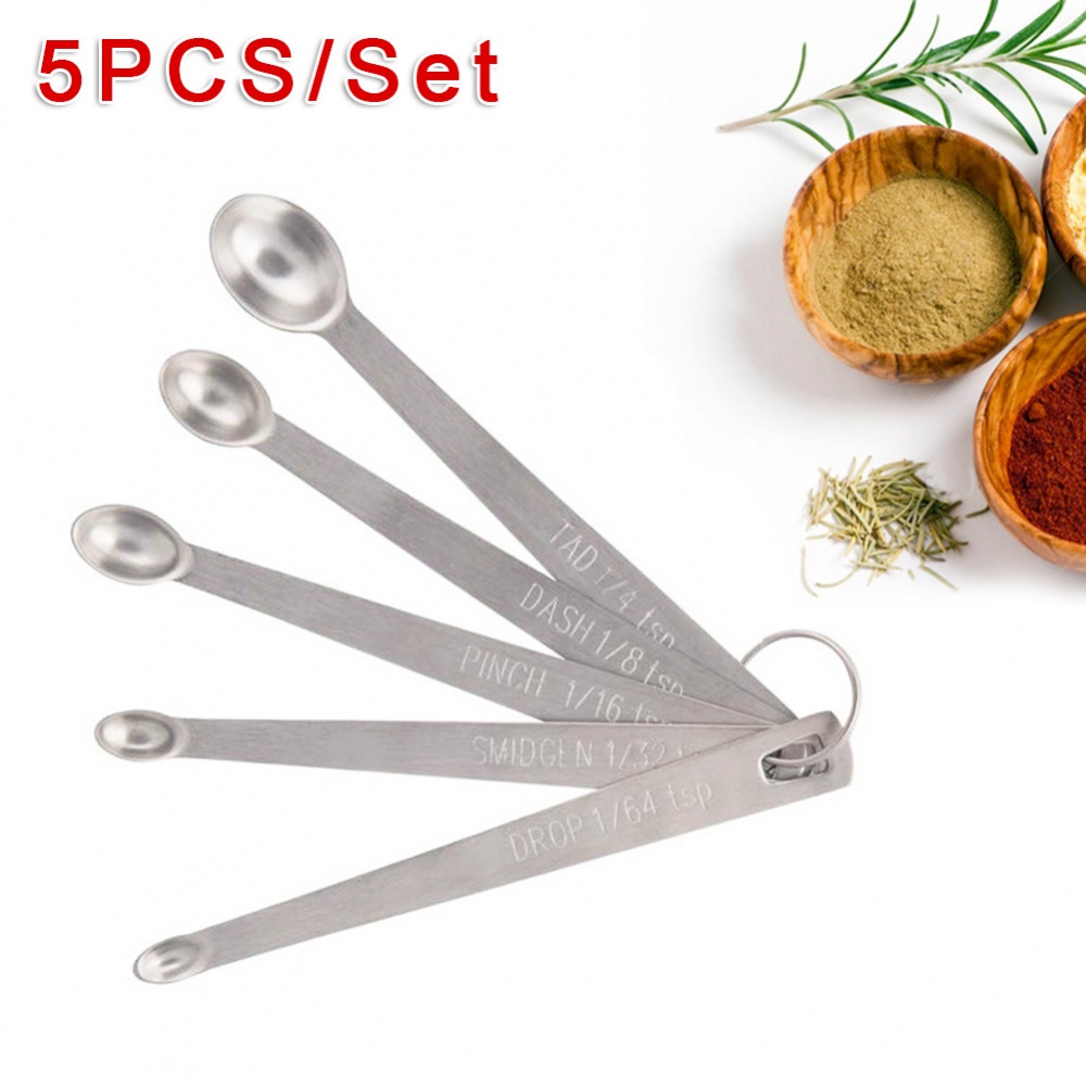 5pc Stainless Steel Mini Measuring Spoons - Dash Pinch Measure Spoon ...