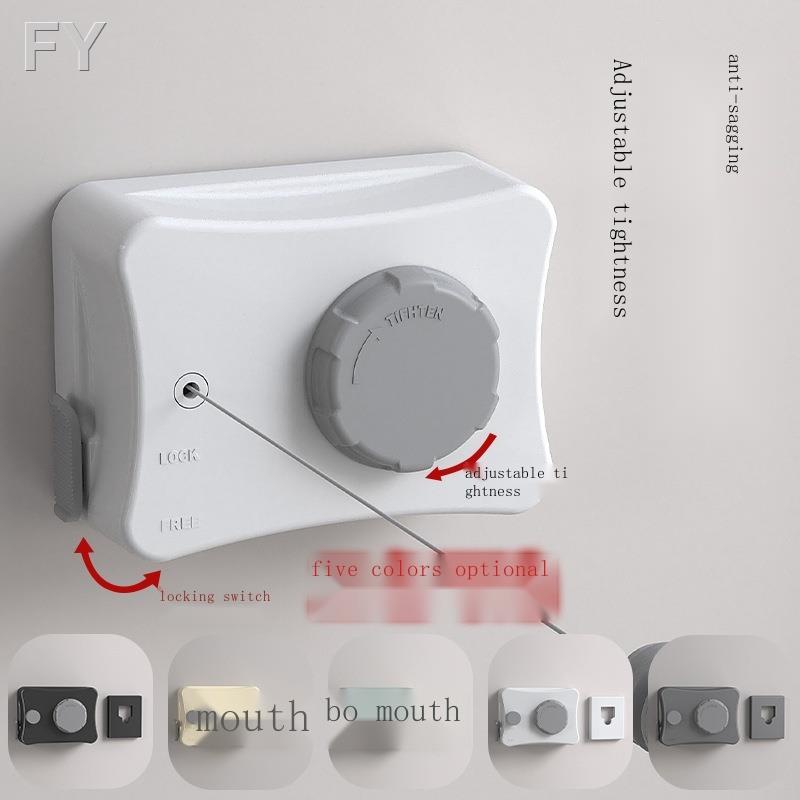  Instock Invisible Telescopic Clothesline Indoor Free Punch Balcony