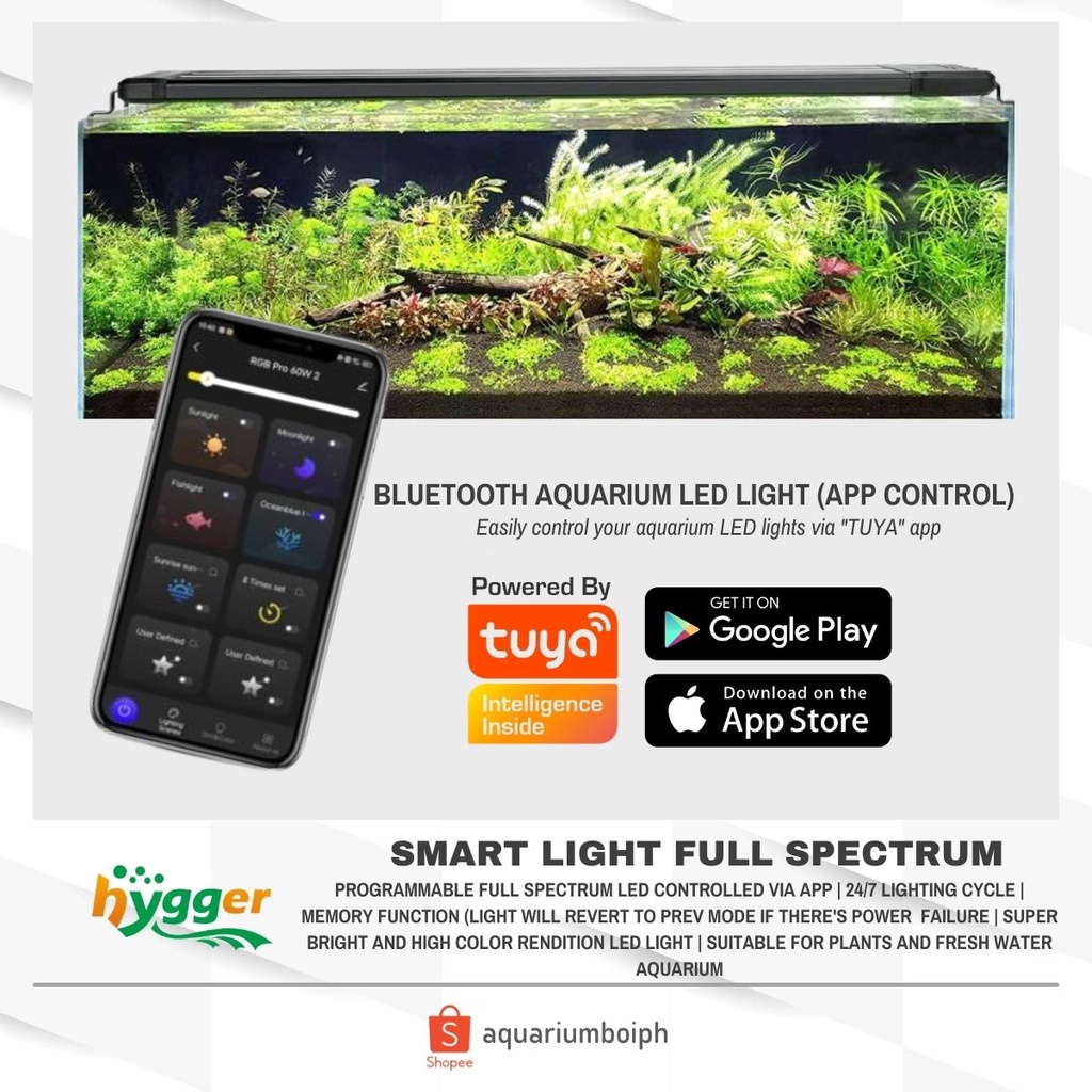 Hygger Smart Light App Controlled Aquarium Light | Shopee Philippines