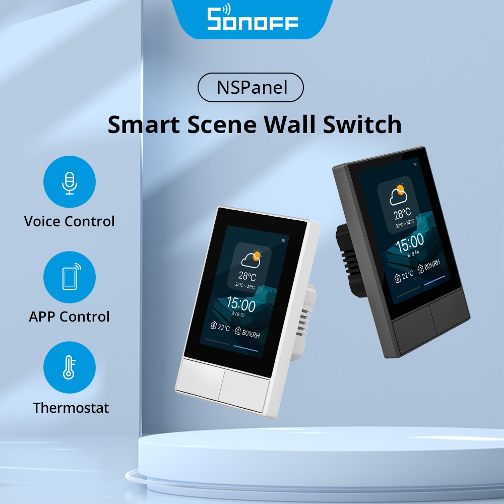 SONOFF NSPanel WiFi Smart Thermostat Wall Scene Switch US LCD Touch Screen All-in-one Home ...