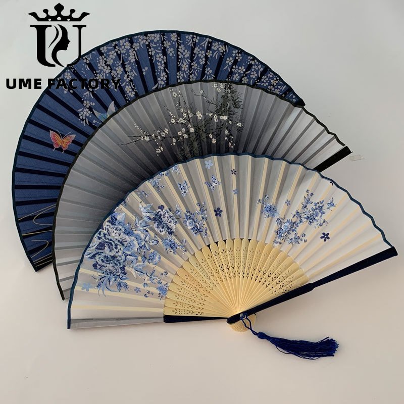 Vintage Style fan Silk Folding Fan Chinese style gift present Retro ...