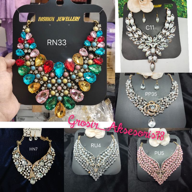 Beautiful BRIDAL SET NECKLACE | Shopee Philippines