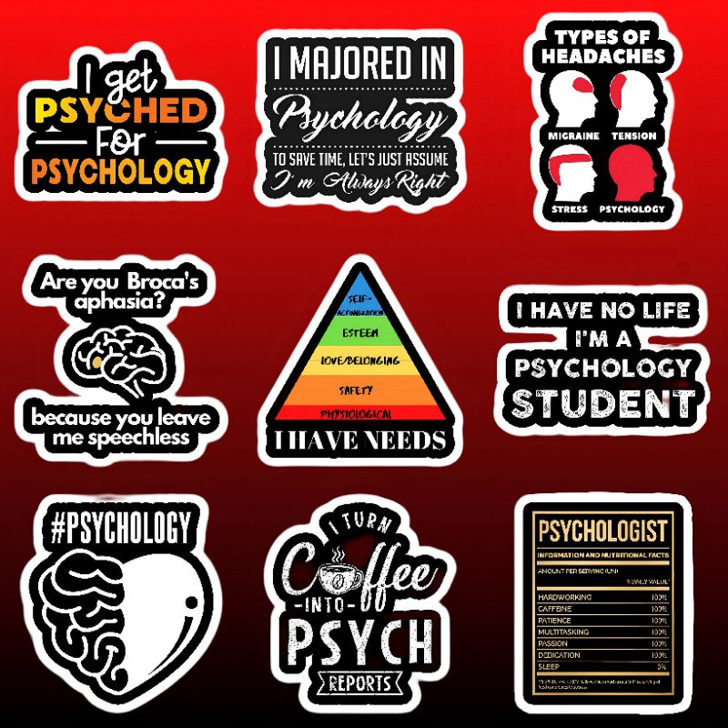 PSYCH • PSYCHOLOGY LAMINATED VINYL STICKER FOR TUMBLER, LAPTOP, PHONE ...