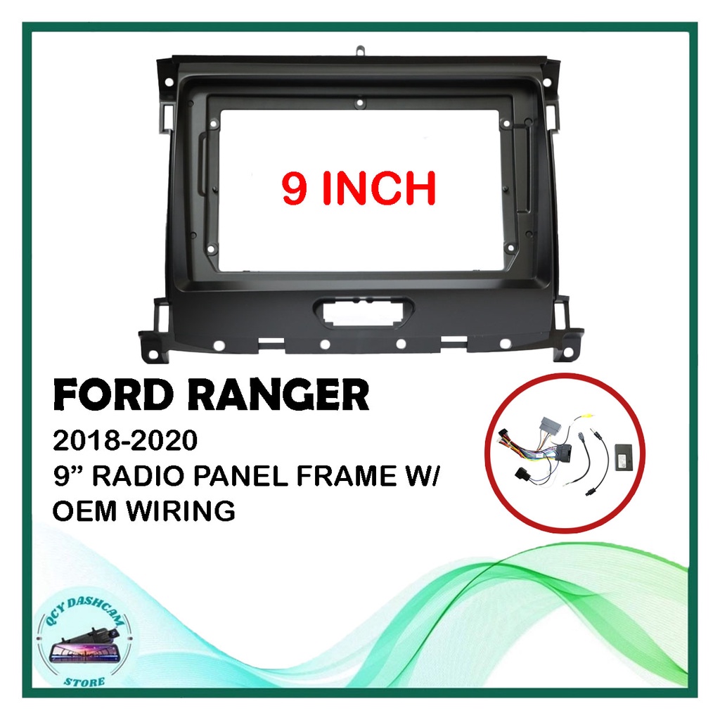 9'' Ford Ranger 2018-2020 Stereo Panel 2din Radio Frame Head Unit Cover ...