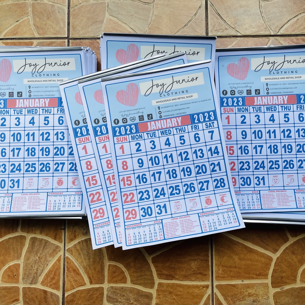 JOYJUNIOR CLOTHING 2023 CALENDAR (GIVEAWAY) | Shopee Philippines