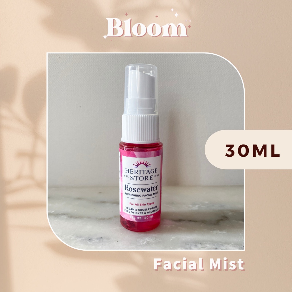 Heritage Store Rosewater Refreshing Facial Mist 1fl Oz 30 Ml