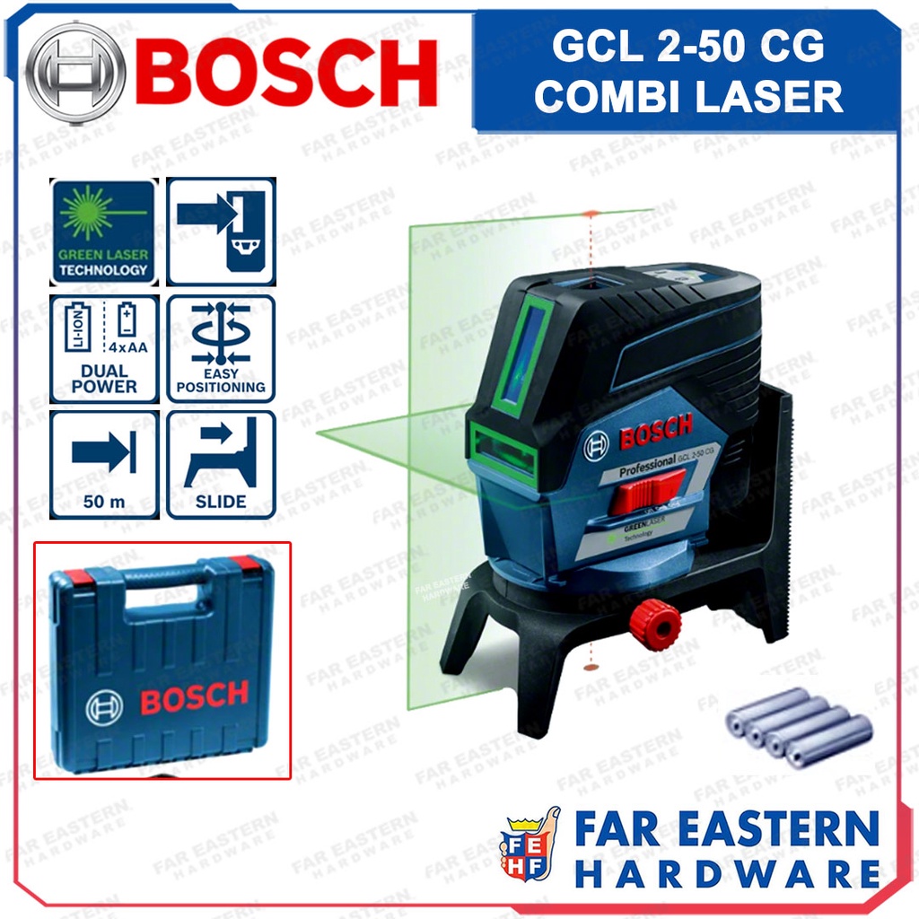 BOSCH GCL 2-50 CG Combi Laser Level w/ Case RBMT | Shopee Philippines