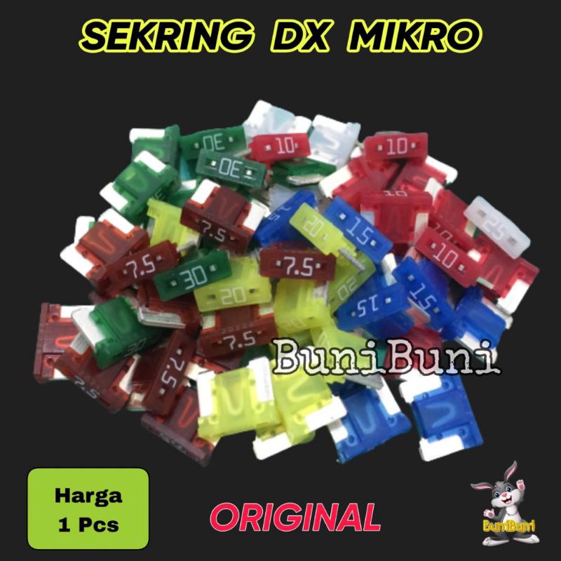 DX MICRO Plug Fuse / Small MICRO Fuse for Cars & Motorcycles ORIGINAL ...
