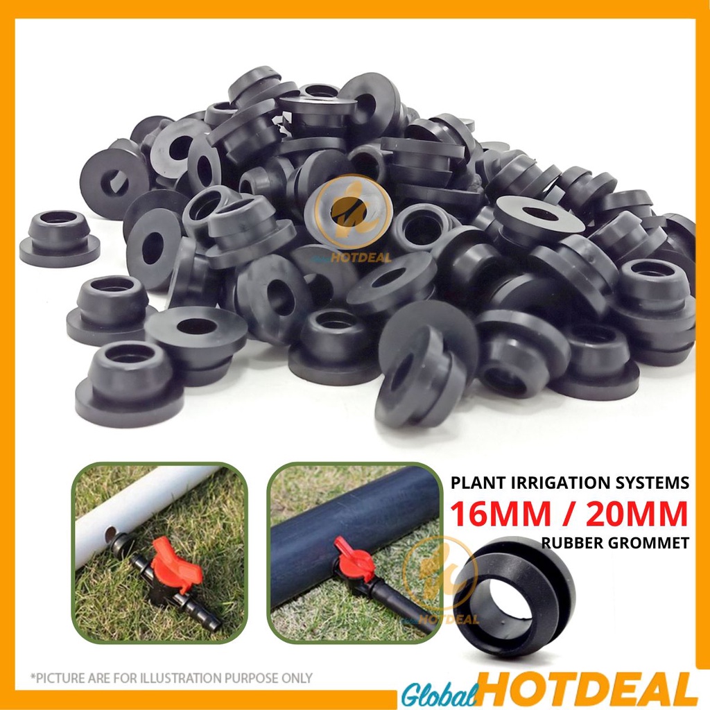 16MM / 20MM Seal O-Ring Hydroponic System Rubber Grommet Fertigation ...