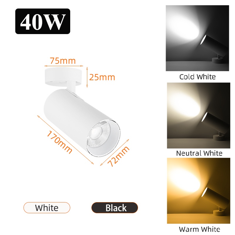 Foldable Downlight 3Colors Pin Light Ceiling Lamp Surface Mounted ...