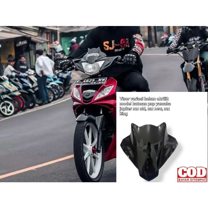 Visor model batman pnp yamaha jupiter mx old new mx king full acrylic ...