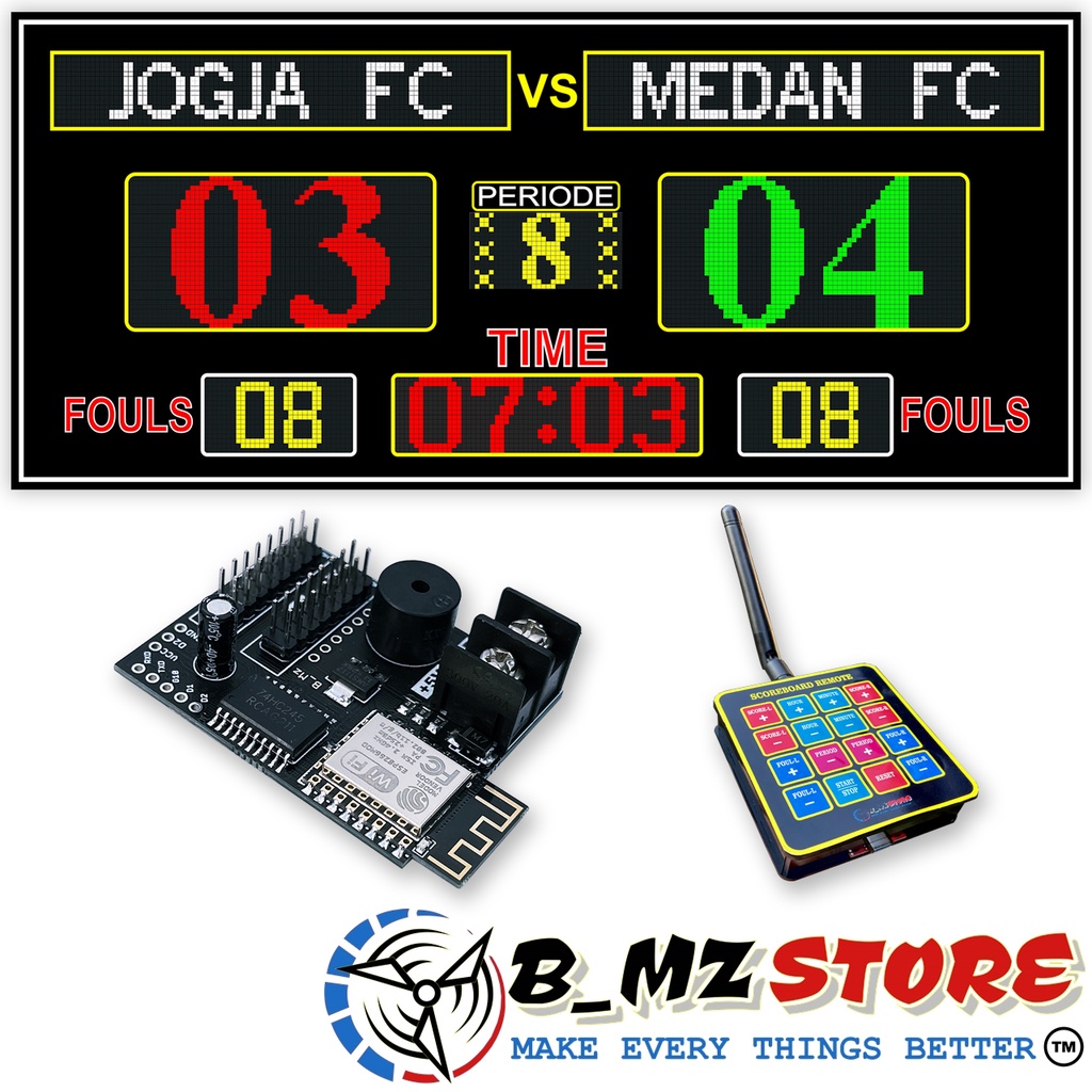 Wireless Football Scoreboard Controller Panel P10 Score Board Wifi ...