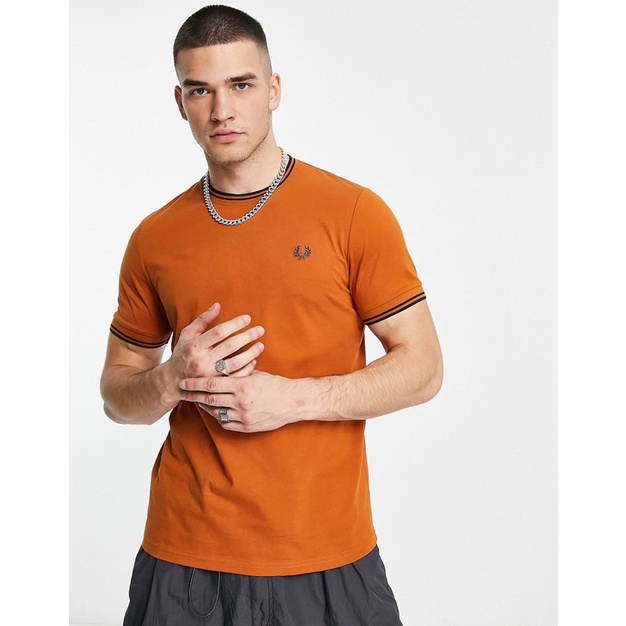 Fred Perry Twin Tipped T-Shirt in Orange | Shopee Philippines
