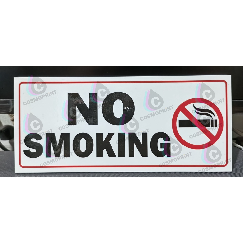 Warning Signage | No Smoking |Signage | Sintraboard | PET Card ...