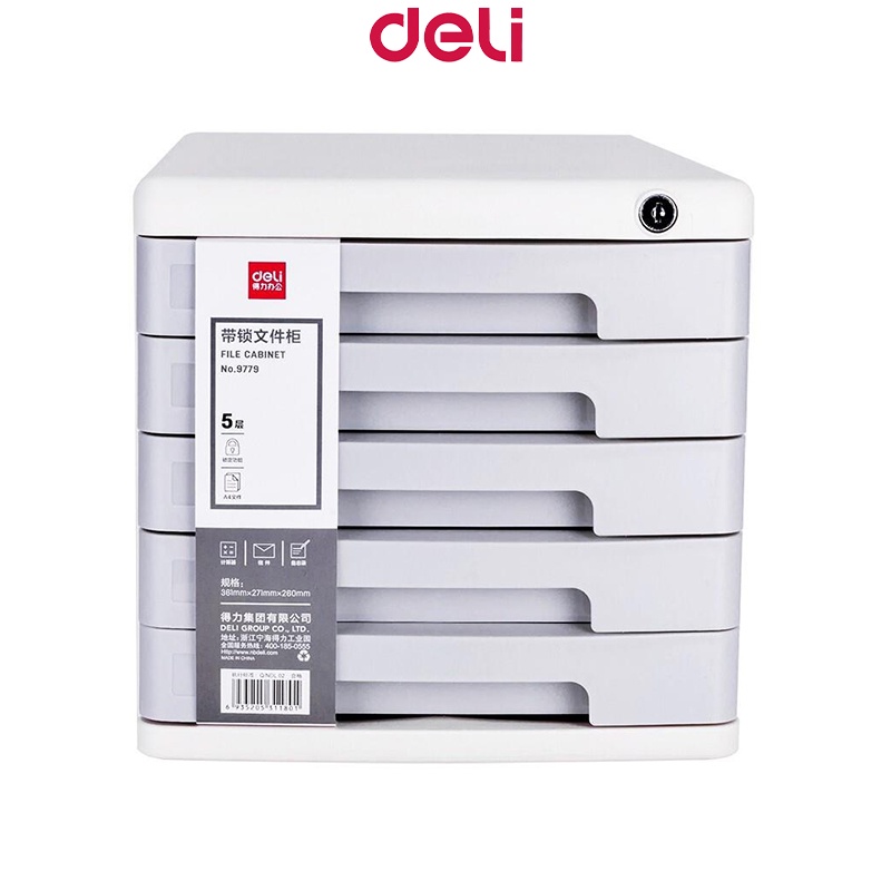 Deli 5 Drawers File Organizer Cabinet Desktop Document Storage Office ...