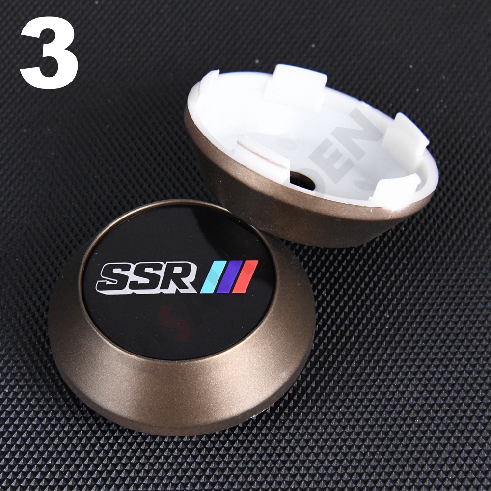 4PCS SSR Center Rim Cap 60MM Clip Diameter XXR Emblem Sticker Bronze ...