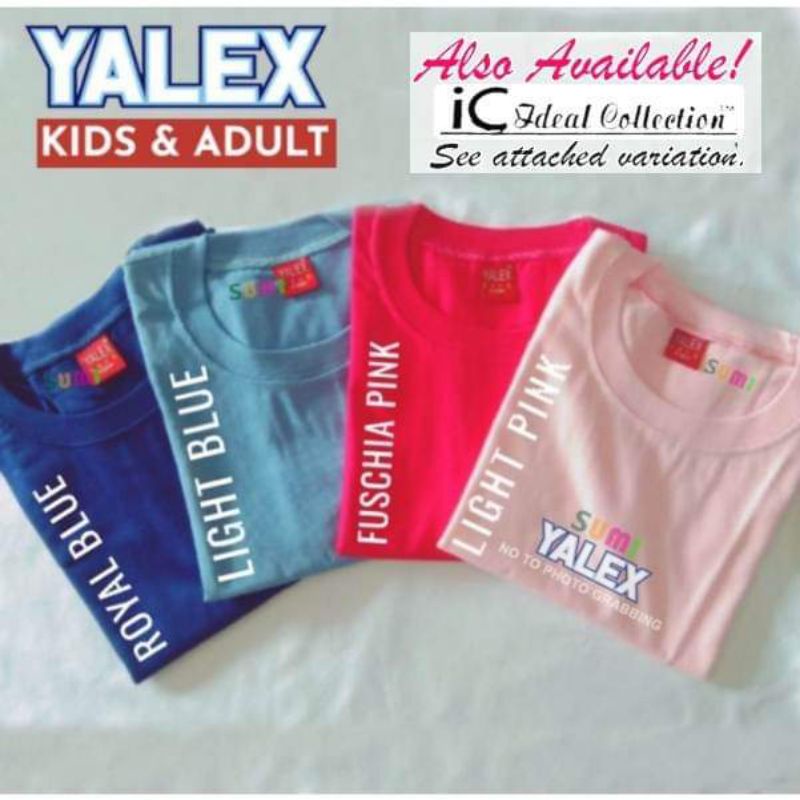 YALEX PLAIN SHIRT FOR KIDS AND ADULT, UNISEX ROUND NECK | Shopee ...