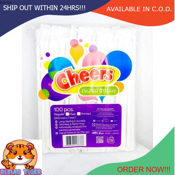 Cheers Paper Straw 100pcs | Shopee Philippines