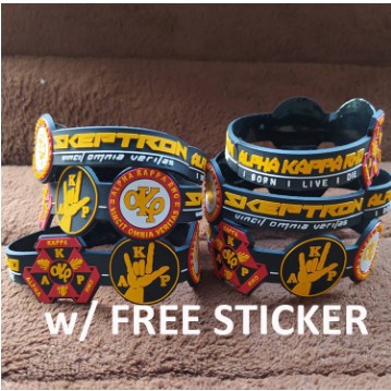 ALPHA KAPPA RHO AKP AKHRO Skeptron Fraternity Baller Band Wristband ...