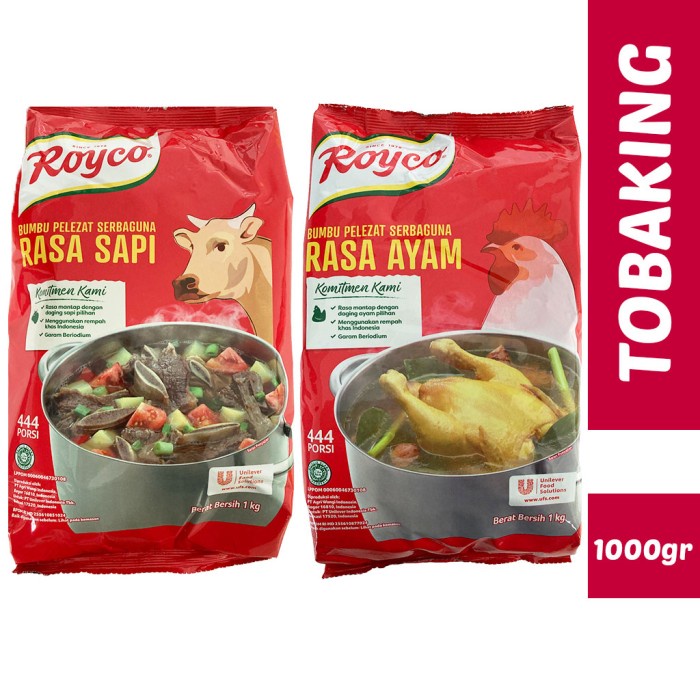 Royco Chicken Beef 1 kg Delicious Seasoned Broth Beef Chicken Stock ...