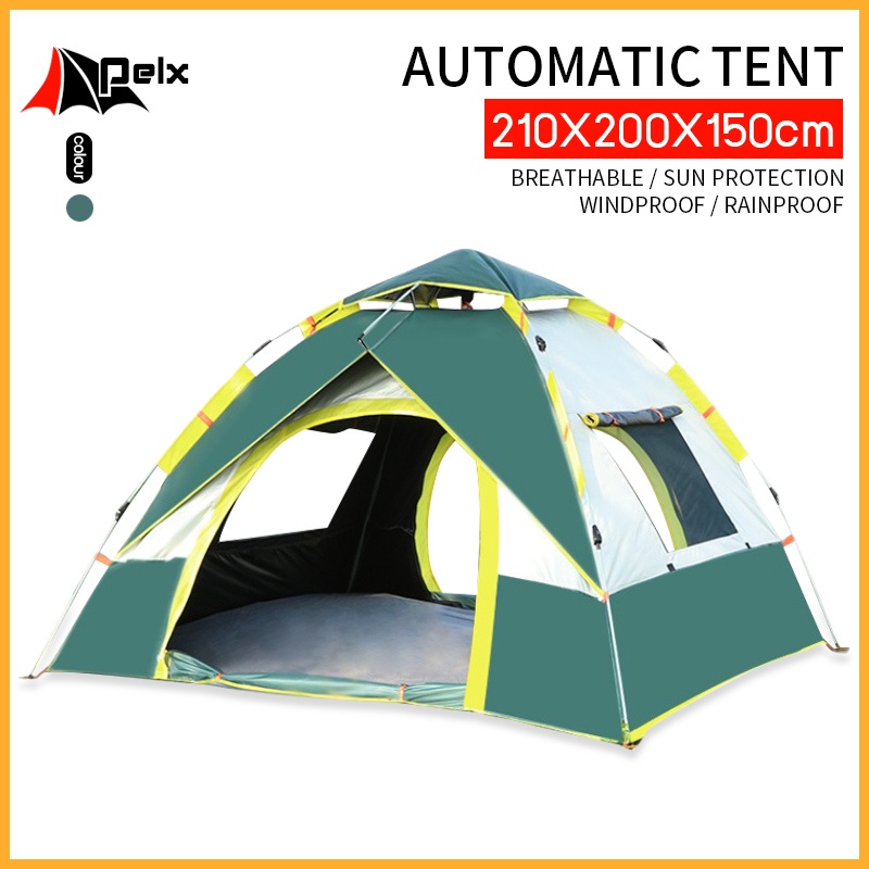 Automatic tent outdoor camping tent waterproof 3-4 people tent large ...