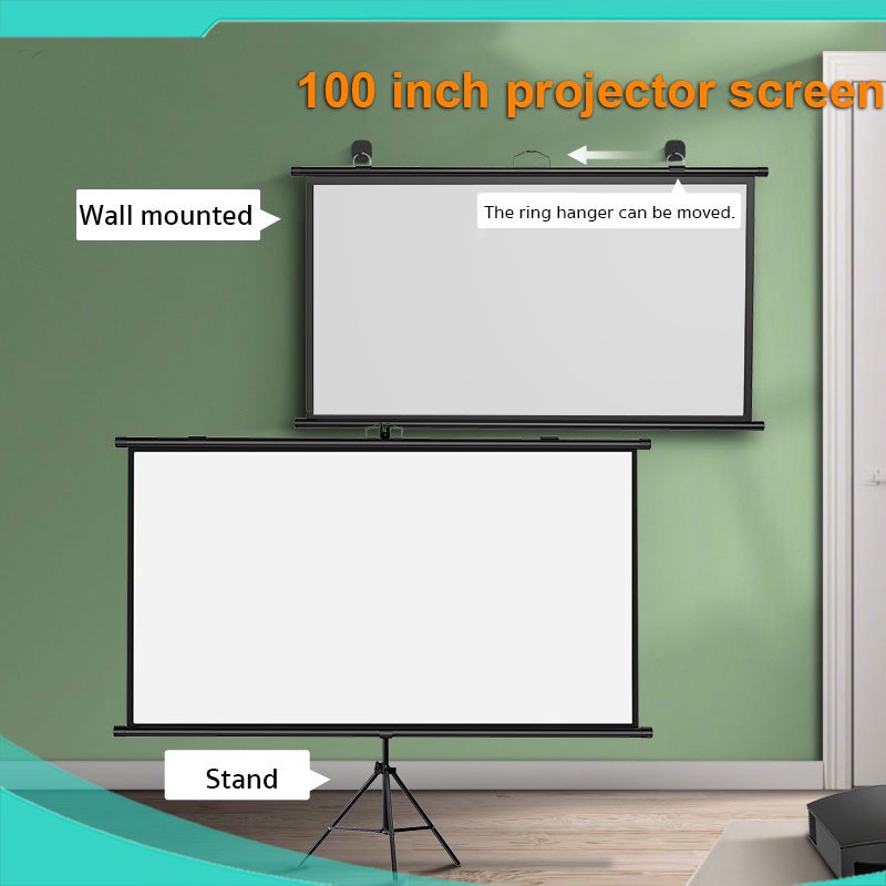 iPower 100 Inch Projector Screen HD Vivid Color Better Viewing ...