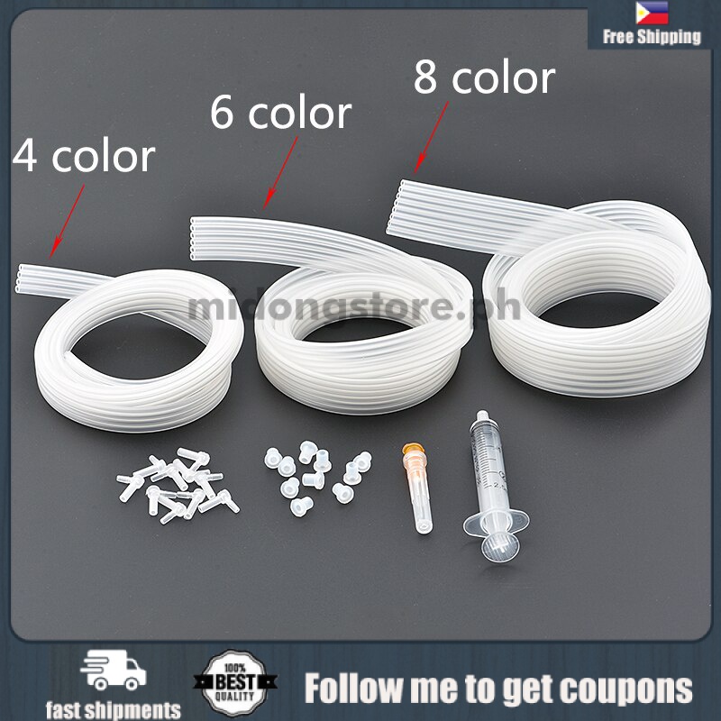 1.4m 6 8 Colors CISS Line Ink Tube Curve Polychlorous Vinyl Pipe Elbow ...
