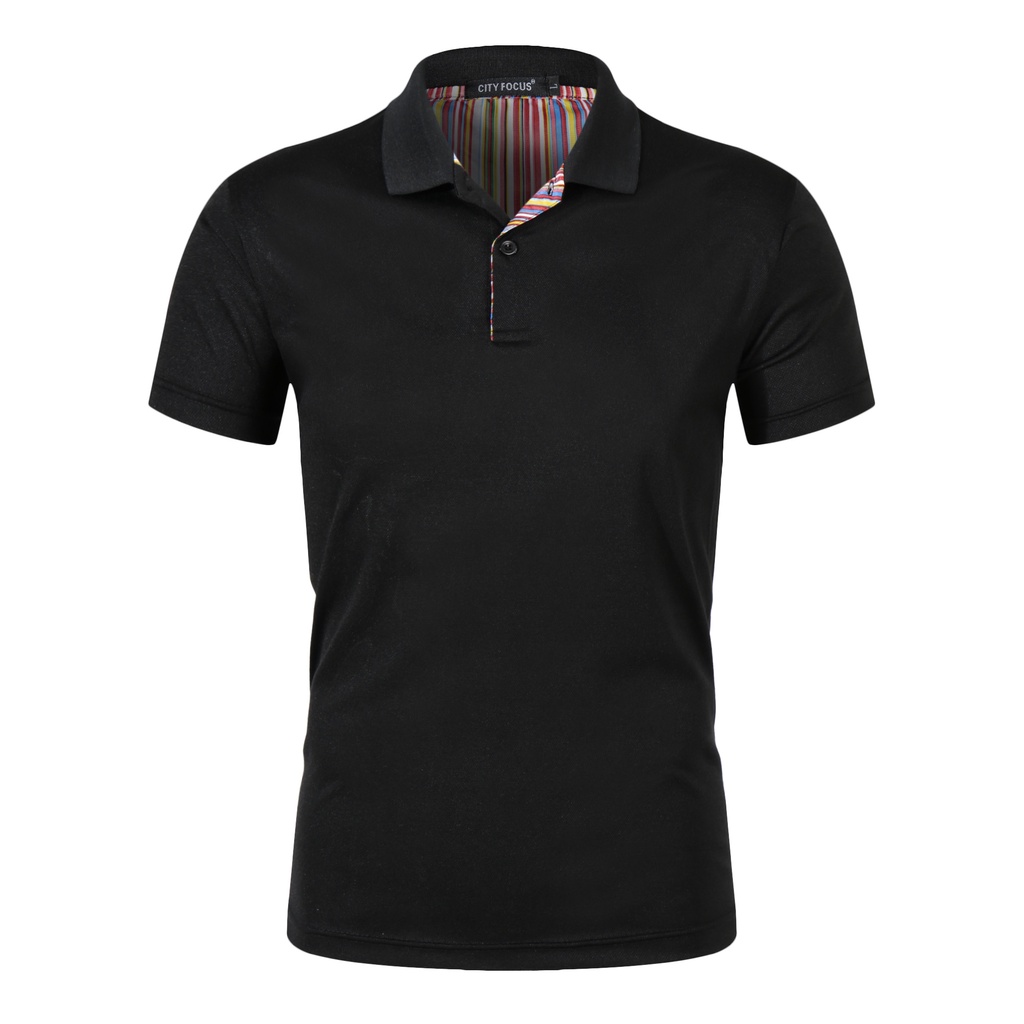 Pure color simple men's polo shirt honeycomb Unisex fashionable ...