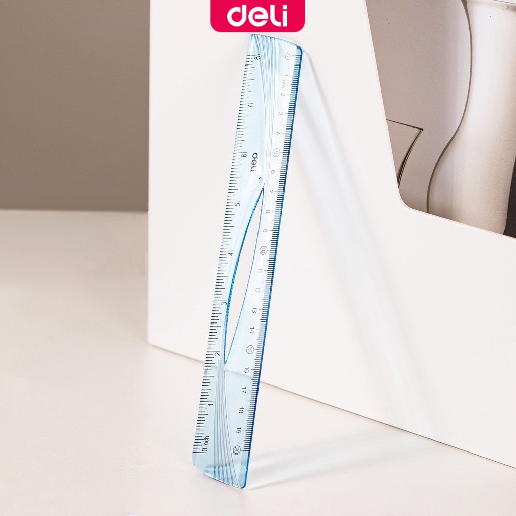 Deli EH10PS Simple Transparent 20/30cm Straight Ruler Drawing School ...