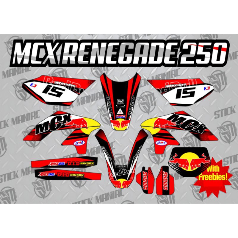 mcx renegade 250 decals sticker | Shopee Philippines