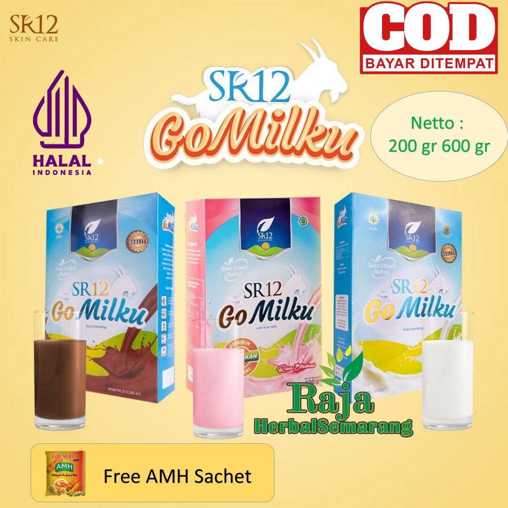 Go Milku SR 12 Etawa Milk Powder Original Pure Gomilku Goat Milk 100% ...
