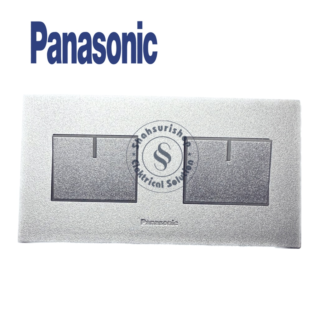 MATA PANASONIC SWITCH 2 GANG BIG EYE WESJ78049MWS + WESJ5941MWS SILVER ...
