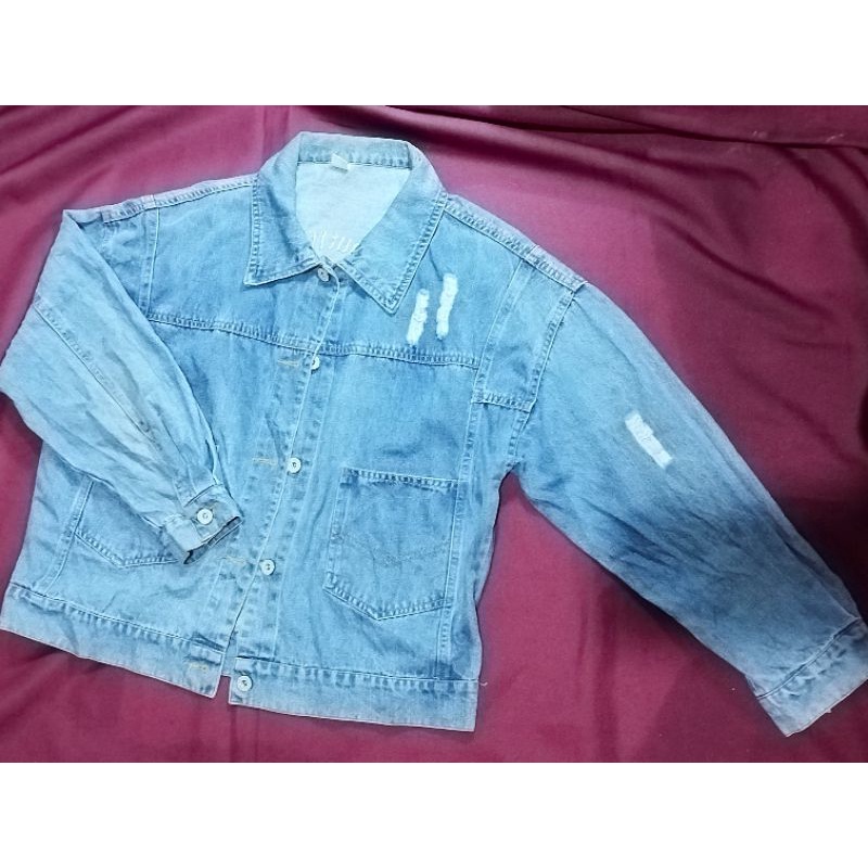 KOREAN DENIM FASHION JACKET/MAONG(KOREAN UKAY JACKET | Shopee Philippines