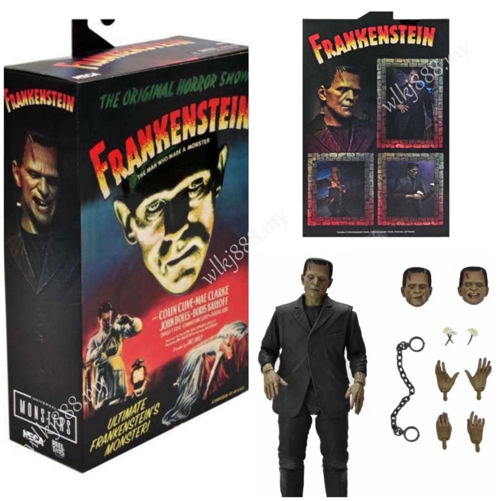 Mary Shelleys Frankenstein NECA Change Face Articulado Action Figure ...
