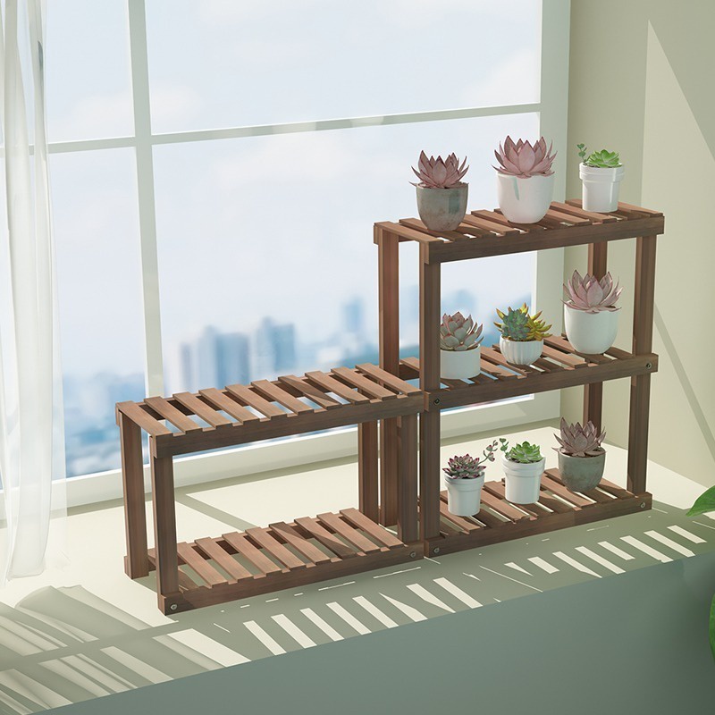 Window Sill Flower Stand Office Desk Panel Solid Wood Small Flower ...