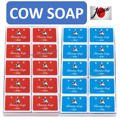 Authentic Japan Cow Beauty Soap Red and Blue | Shopee Philippines