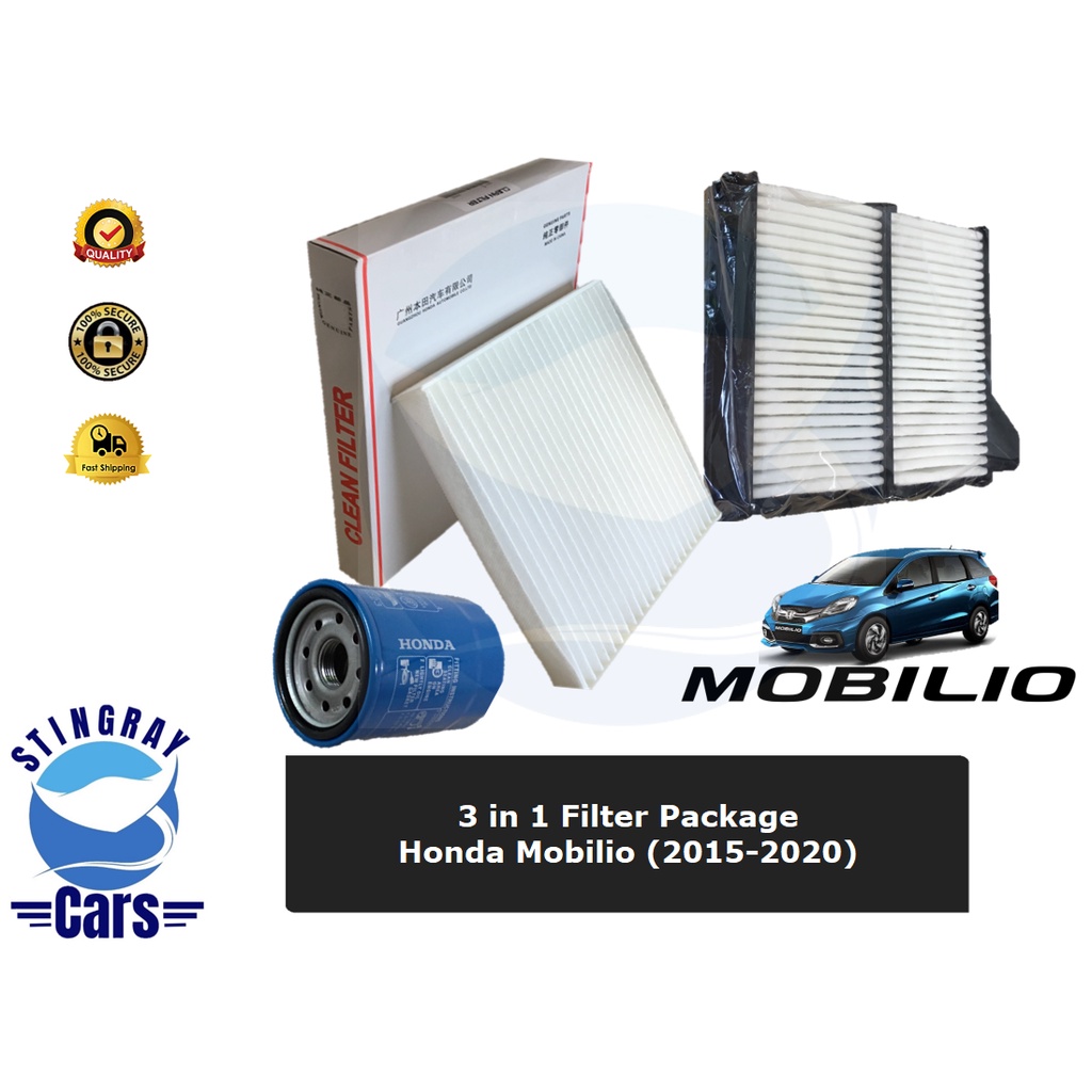 3 in 1 Combo Filter (ENGINE CABIN OIL) for Honda Mobilio (2015-2020 ...